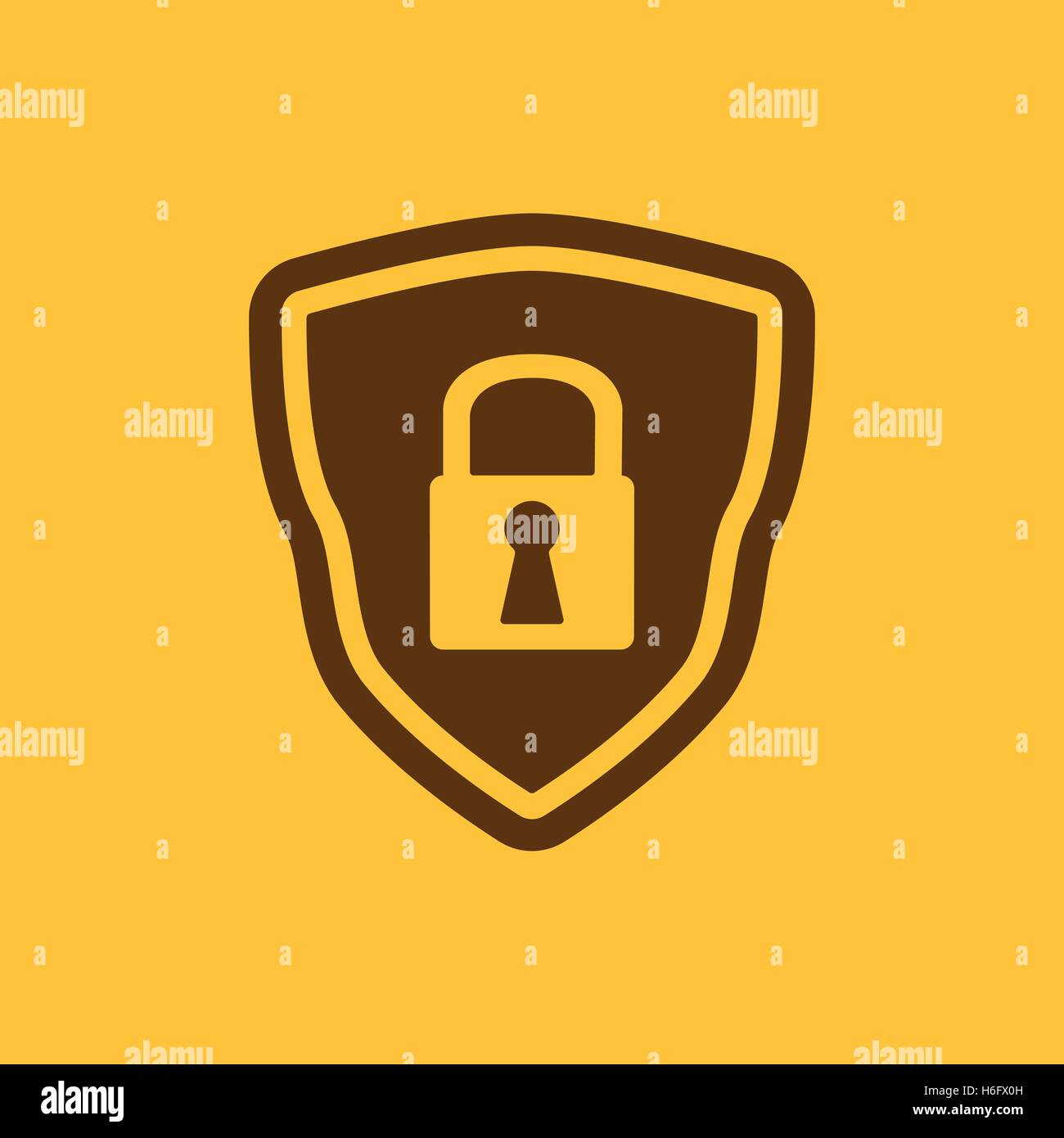 The shield icon. Security symbol. Flat Vector illustration Stock Vector ...
