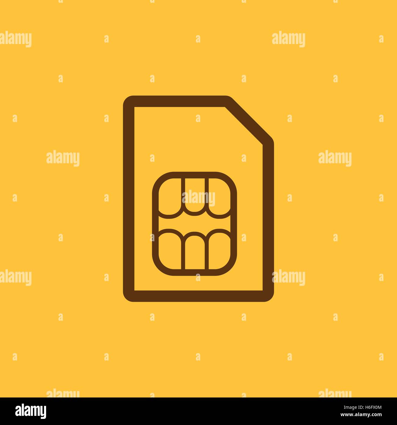 The sim card icon. Sim card symbol. Flat Vector illustration Stock ...