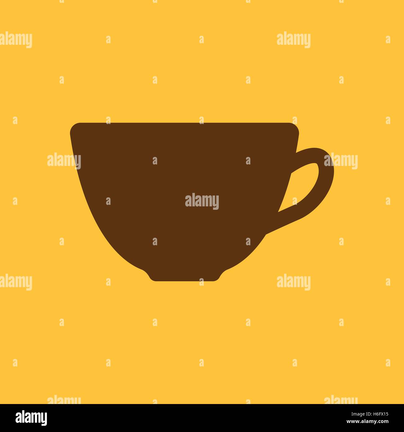 The cup icon. Tea symbol. Flat Vector illustration Stock Vector Image ...