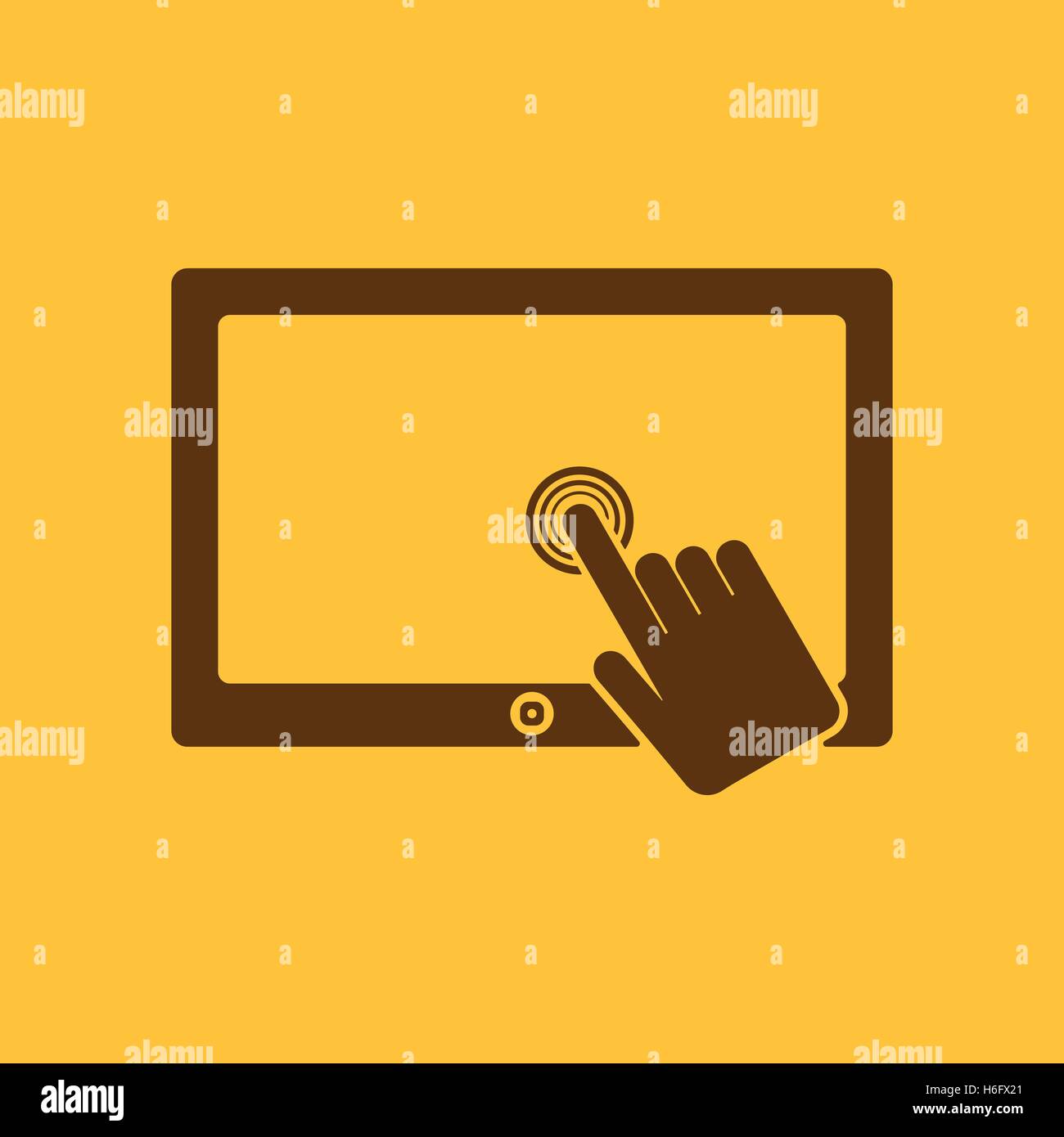The touch screen icon. Tablet symbol. Flat Vector illustration Stock ...