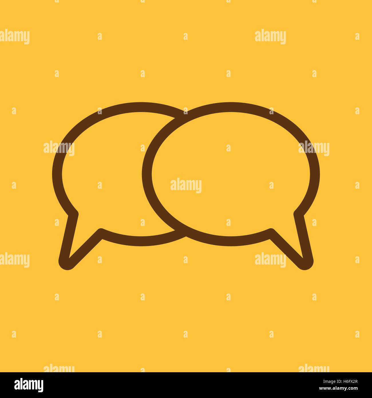 The speech bubbles icon. Talk symbol. Flat Vector illustration Stock ...
