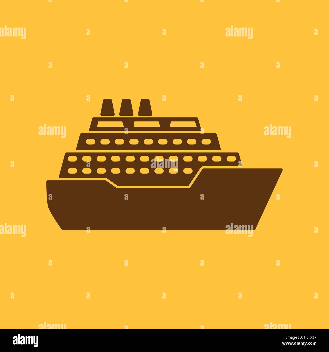 The ship icon. Travel symbol. Flat Vector illustration Stock Vector ...