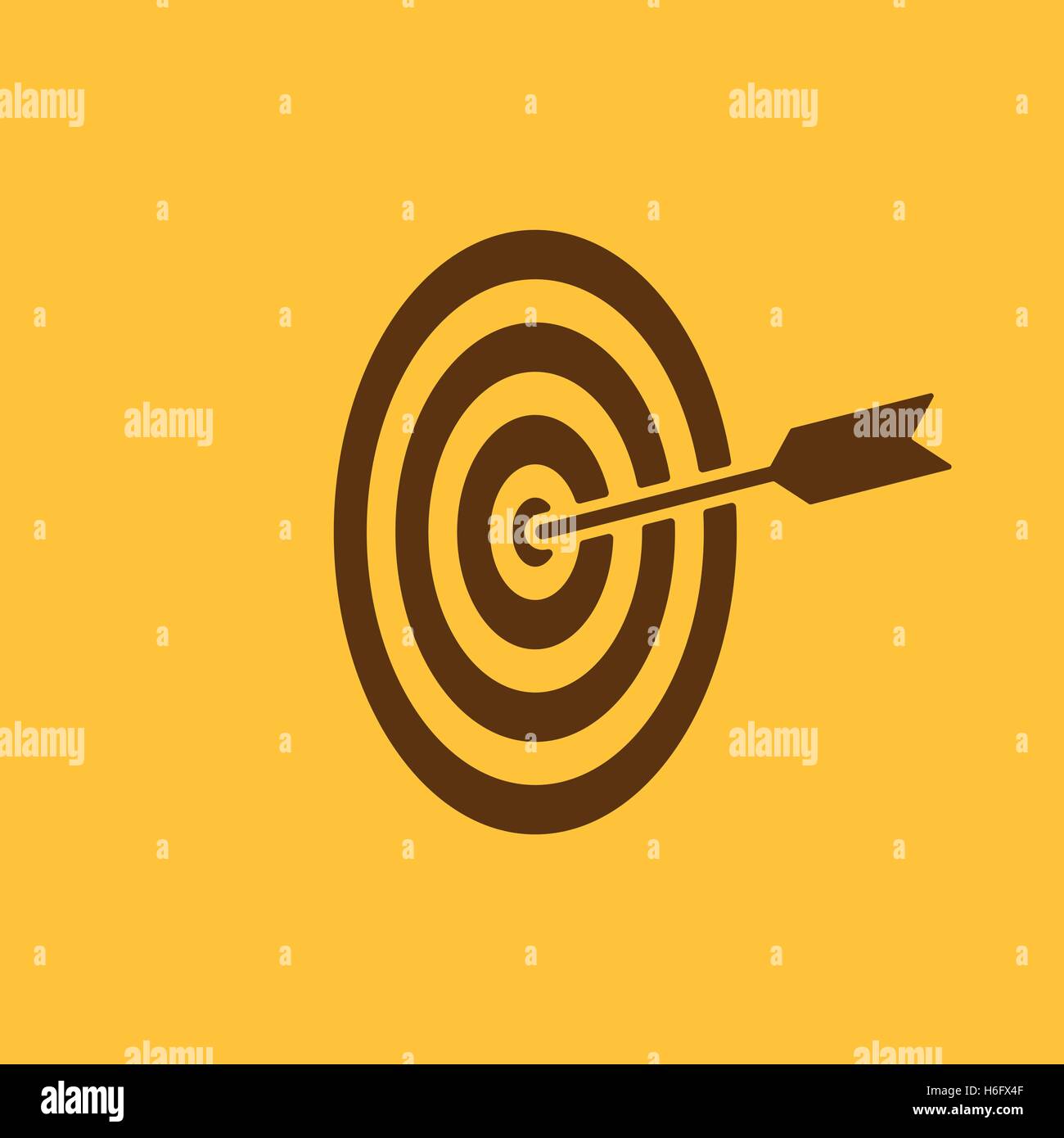 The target icon. Target symbol. Flat Vector illustration Stock Vector ...