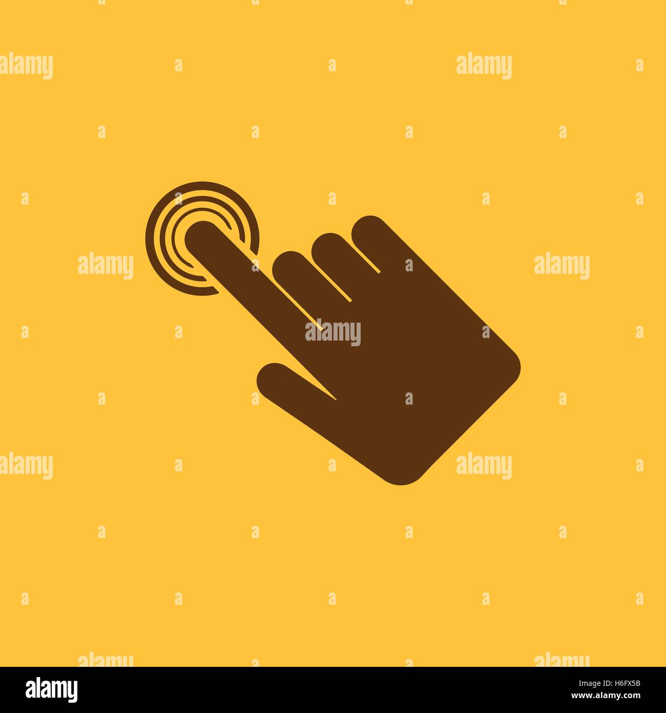 The hand click icon. Cursor symbol. Flat Vector illustration. Button ...