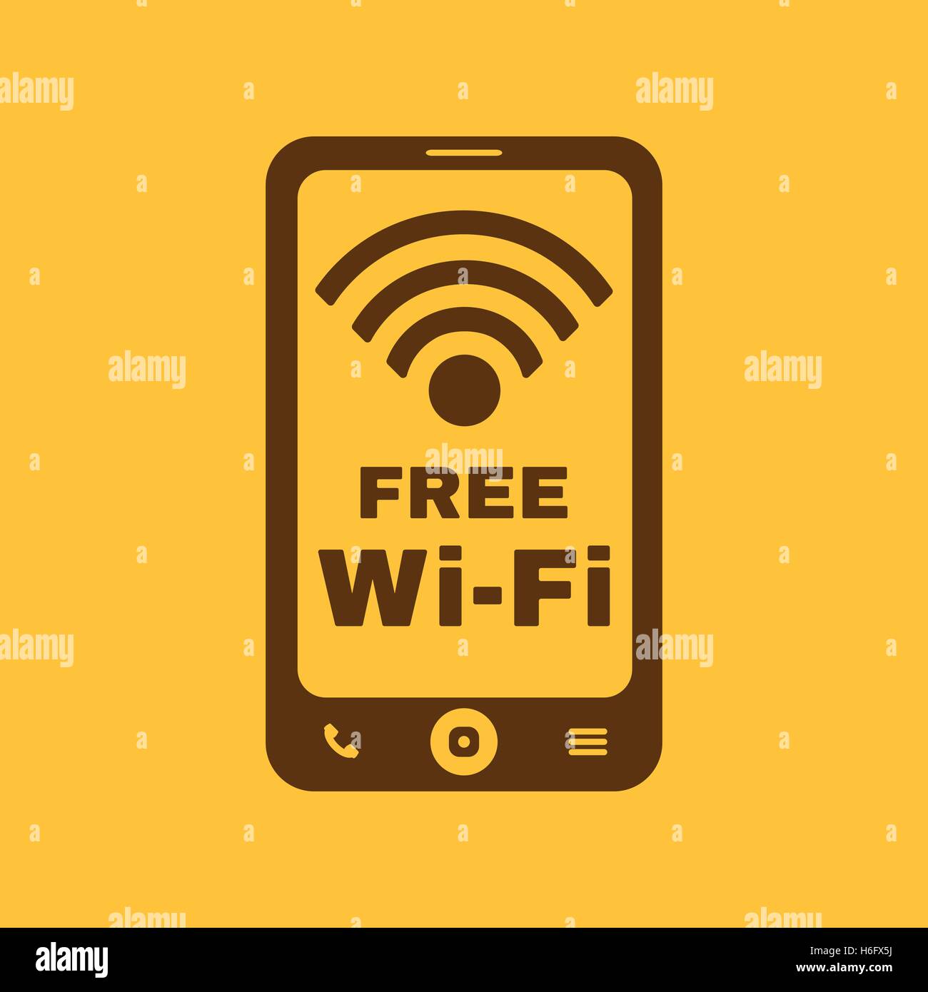 The wifi icon. Free Wifi symbol. Flat Vector illustration Stock Vector ...