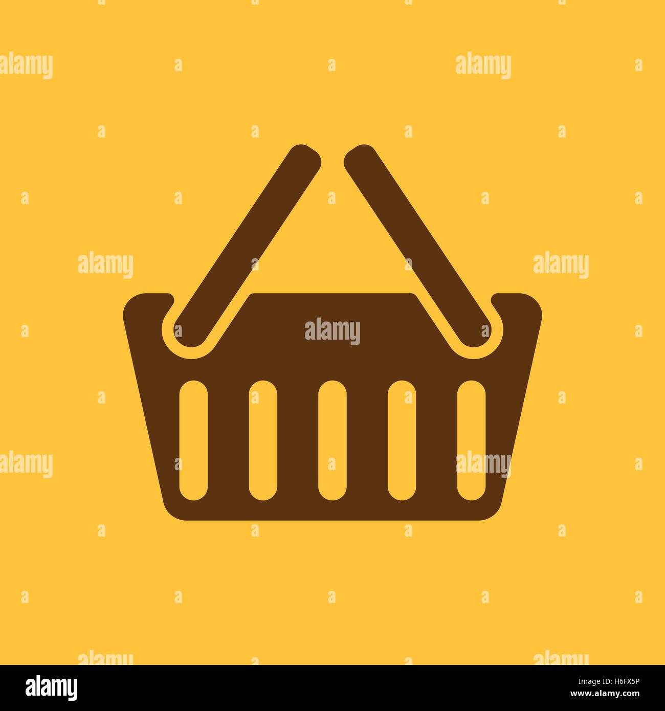 The basket shoping icon. Shop Basket symbol. Flat Vector illustration ...
