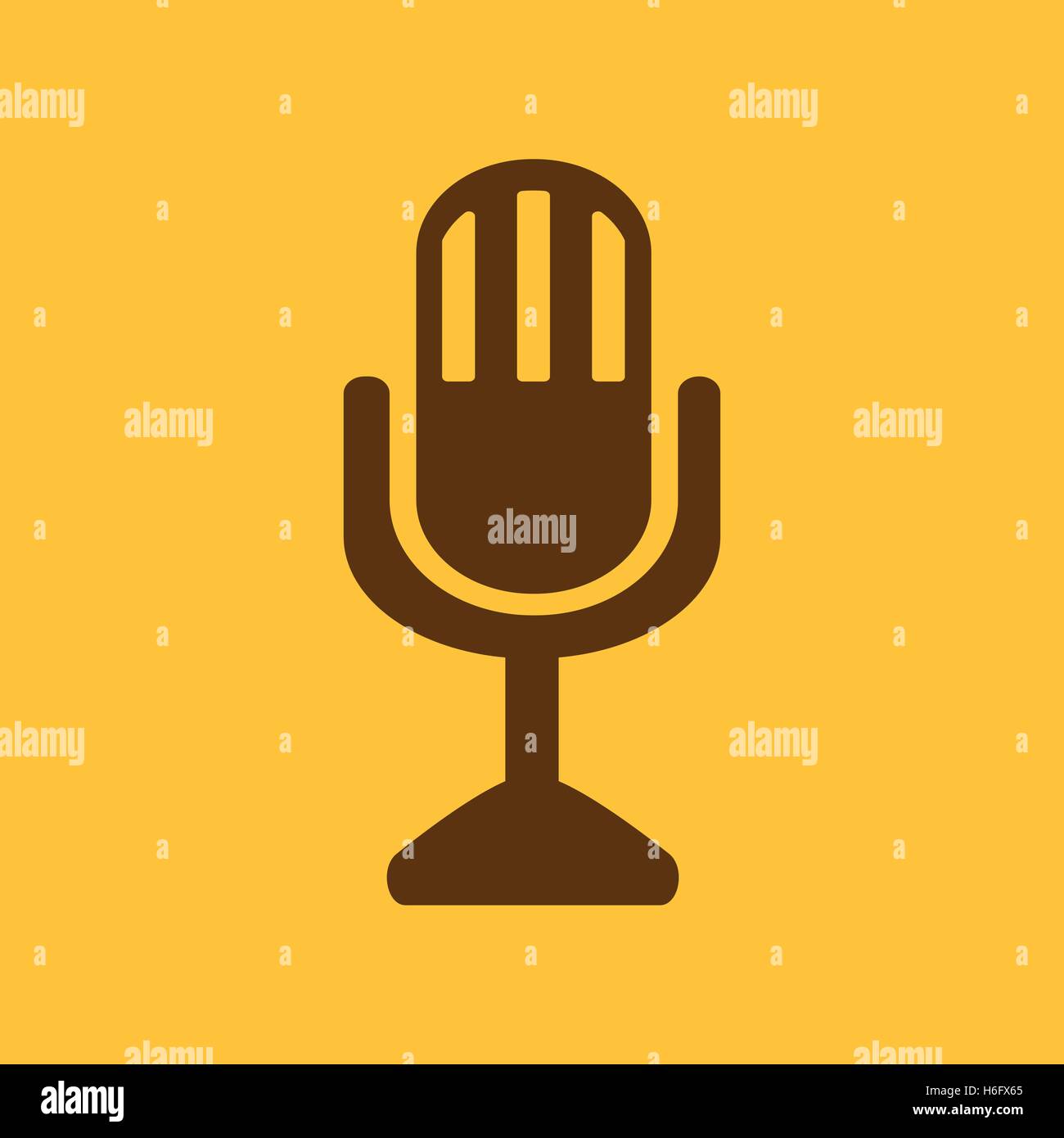 The mic icon. Microphone symbol. Flat Vector illustration Stock Vector ...