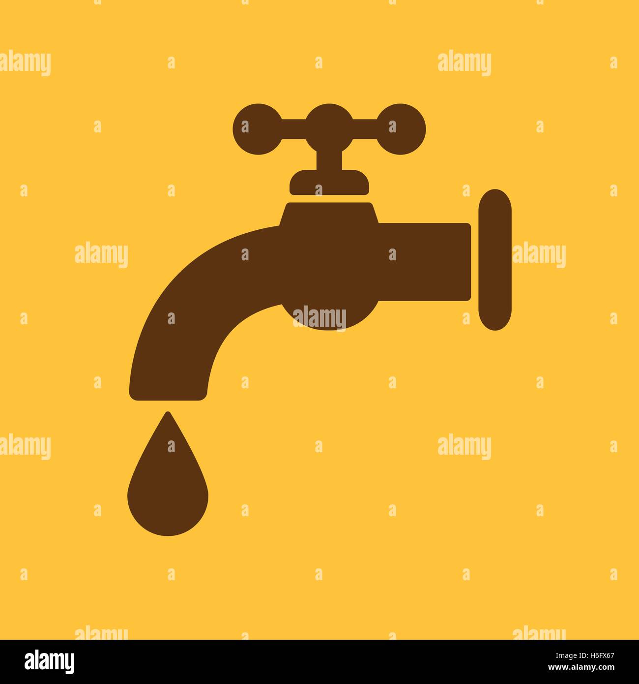 The tap water icon. Water symbol. Flat Vector illustration Stock Vector ...
