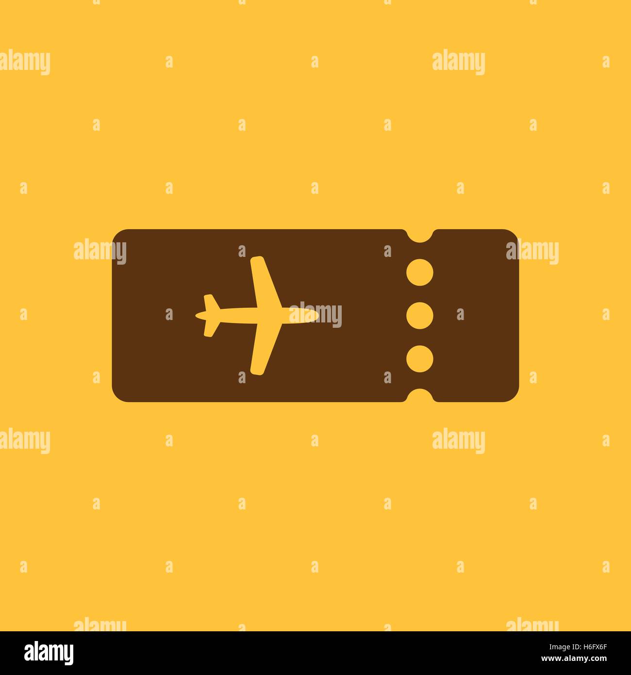 The blank ticket plane icon. Travel symbol. Flat Vector illustration ...