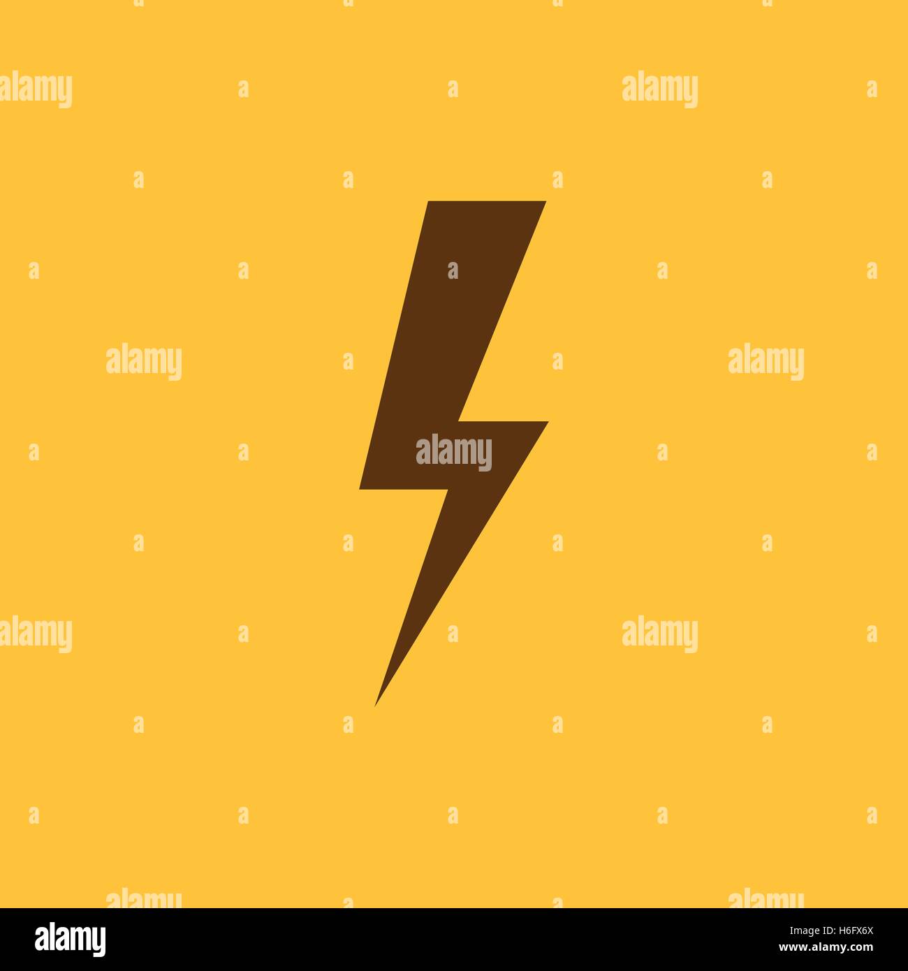 The lightning icon. Power symbol. Flat Vector illustration Stock Vector ...