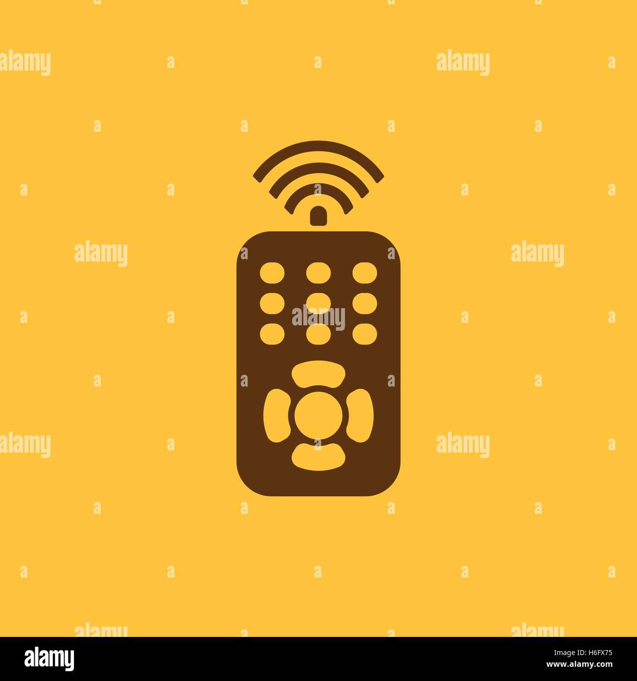 The remote control icon. Remote Control symbol. Flat Vector ...