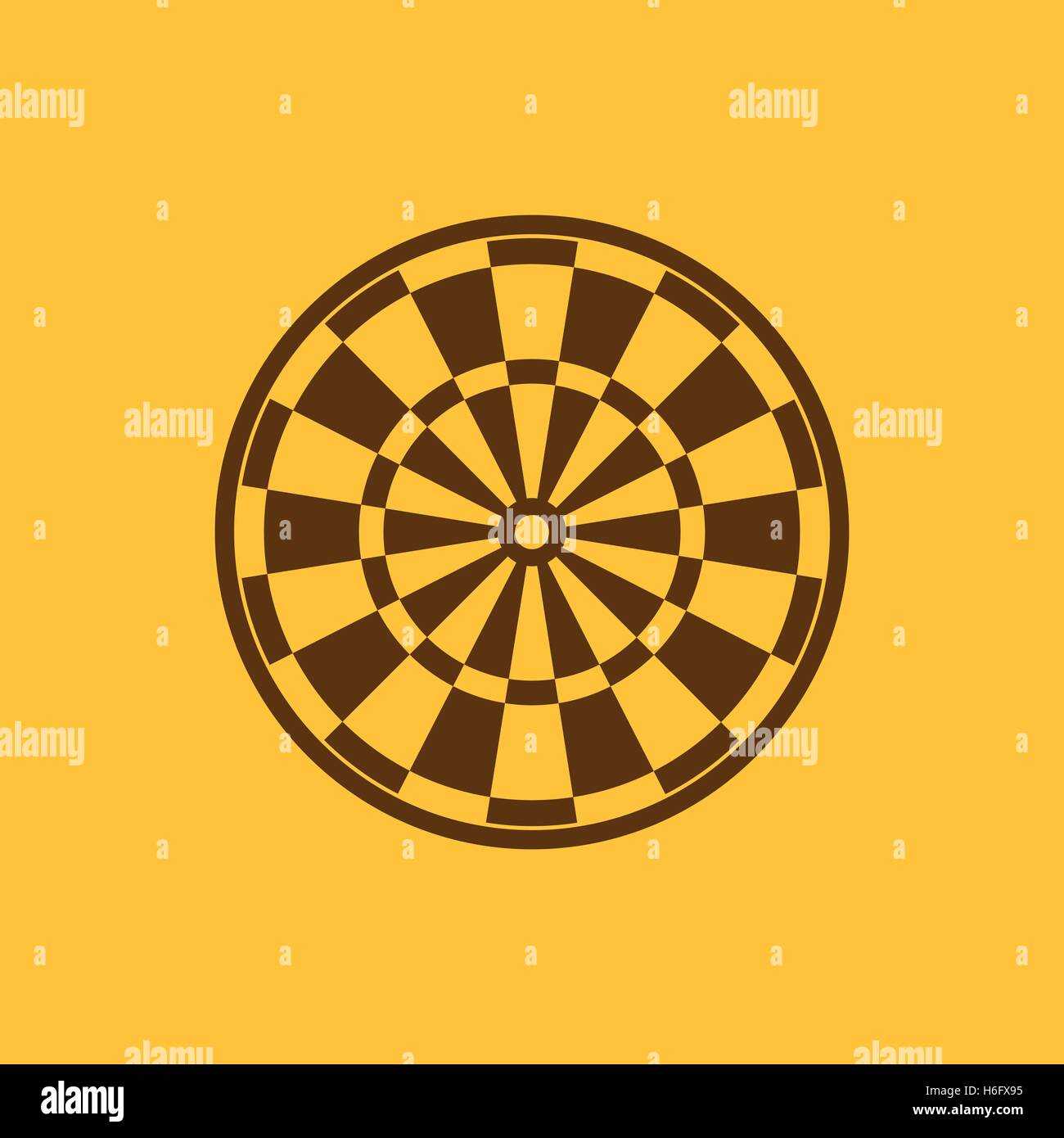 The darts icon. Target and Game symbol. Flat illustration Stock Vector ...