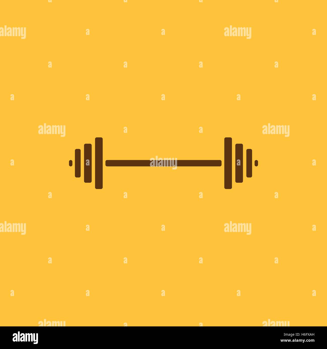 The dumbbell icon. Bodybuilding symbol. Flat illustration Stock Vector ...