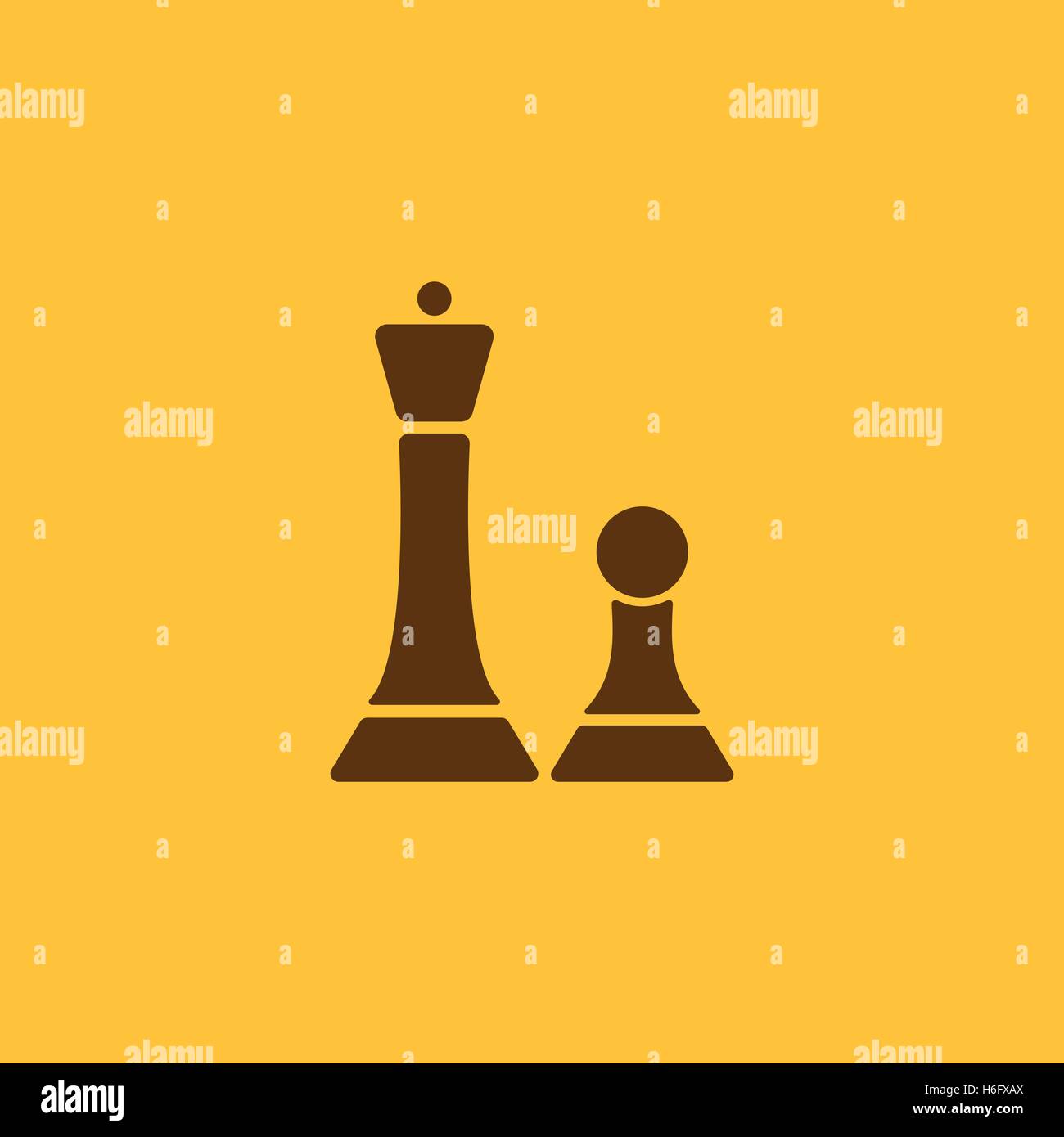 The chess icon. Game symbol. Flat illustration Stock Vector Image & Art ...