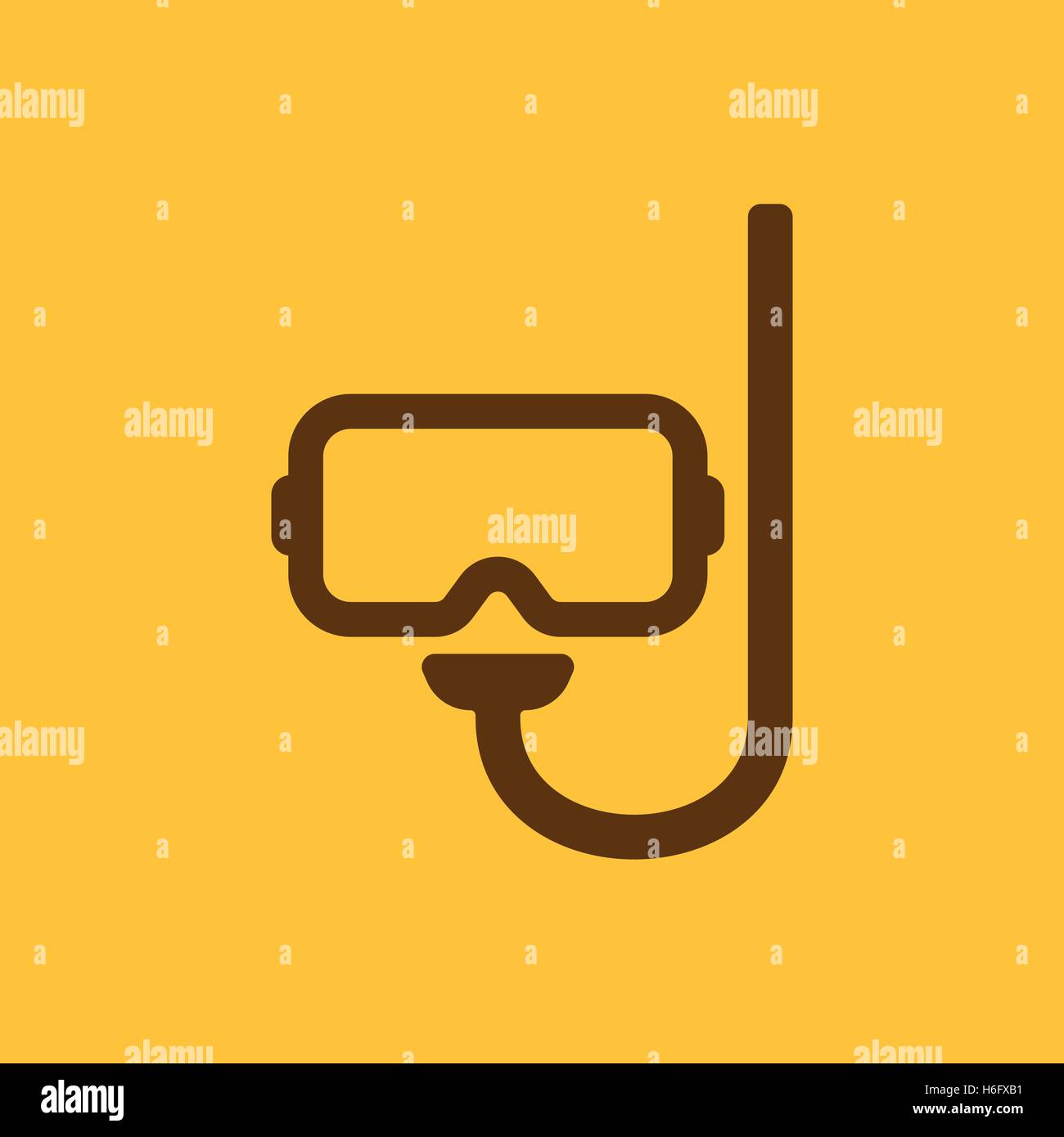 The scuba mask icon. Diving symbol. Flat illustration Stock Vector ...