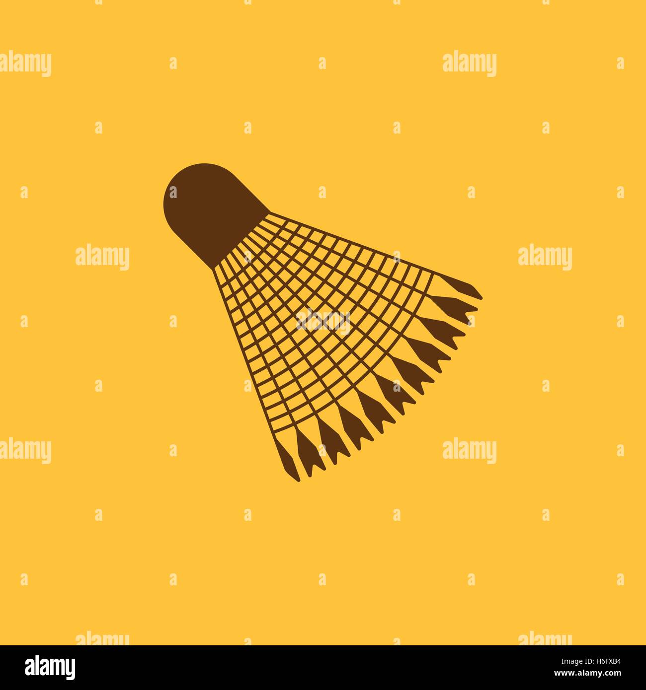 The badminton icon. Shuttlecock symbol. Flat illustration Stock Vector ...