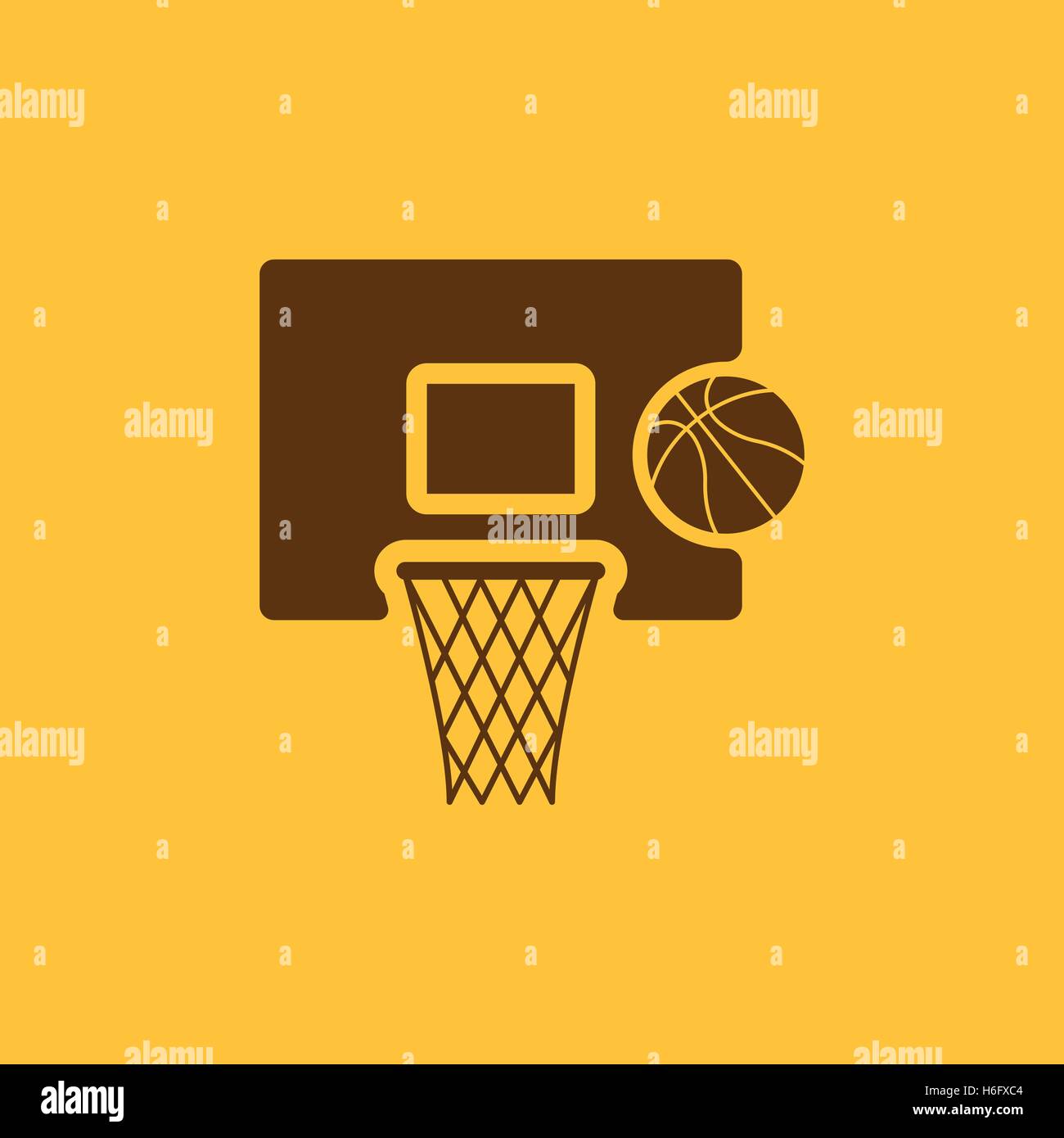 The basketball icon. Game symbol. Flat illustration Stock Vector Image ...