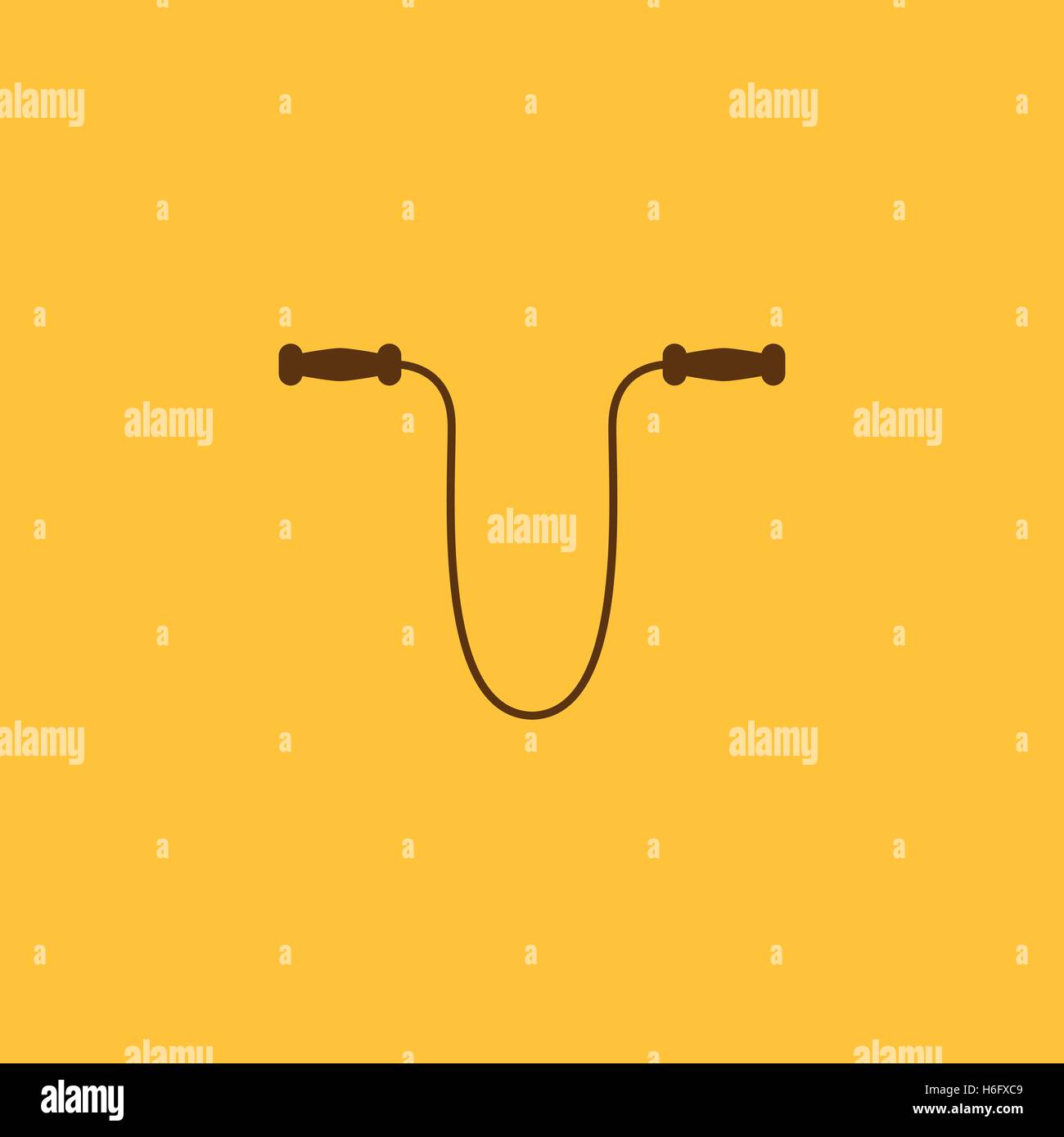 The skipping rope icon. Jumping-rope symbol. Flat illustration Stock ...