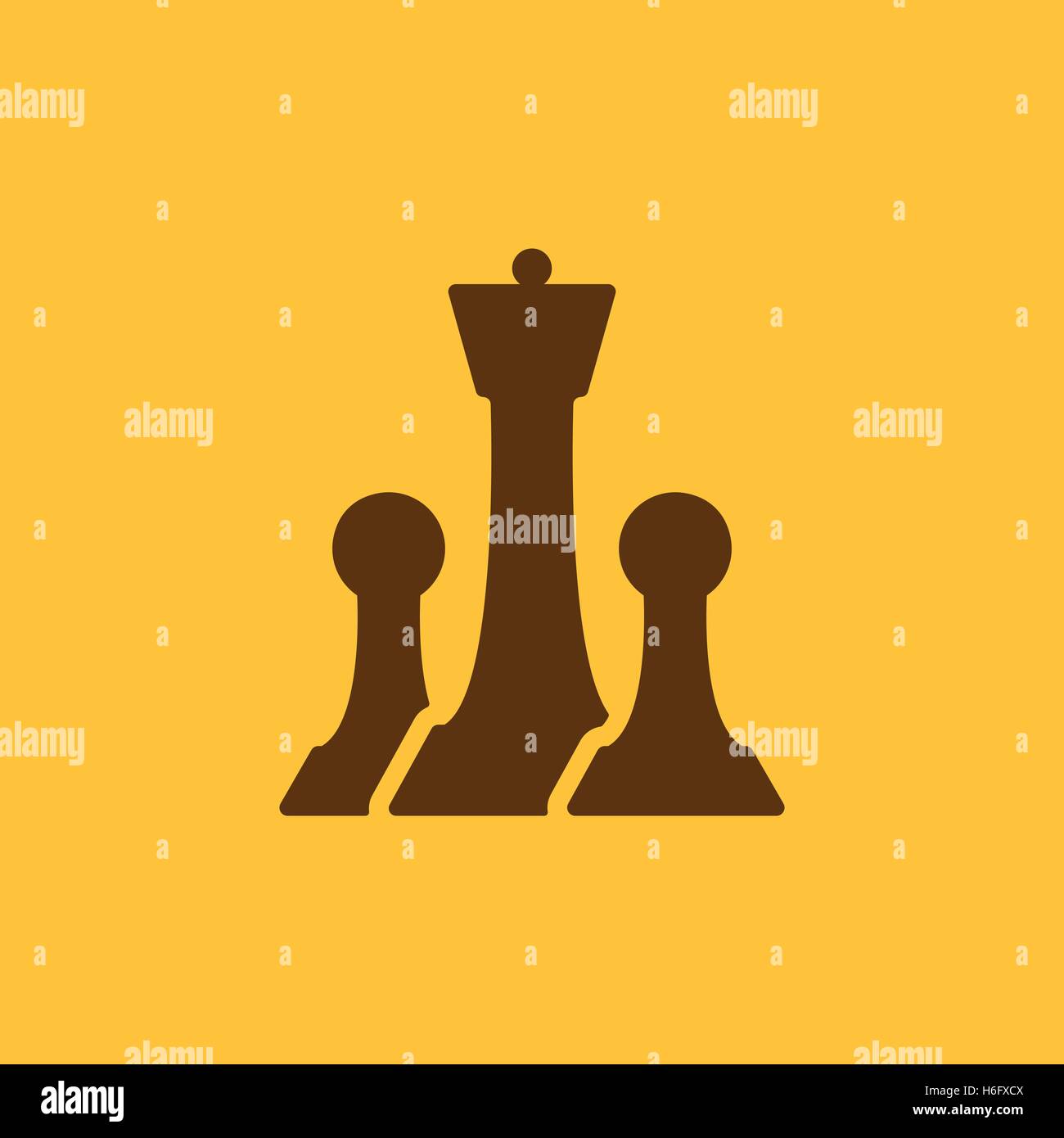 The chess icon. Game symbol. Flat illustration Stock Vector Image & Art ...