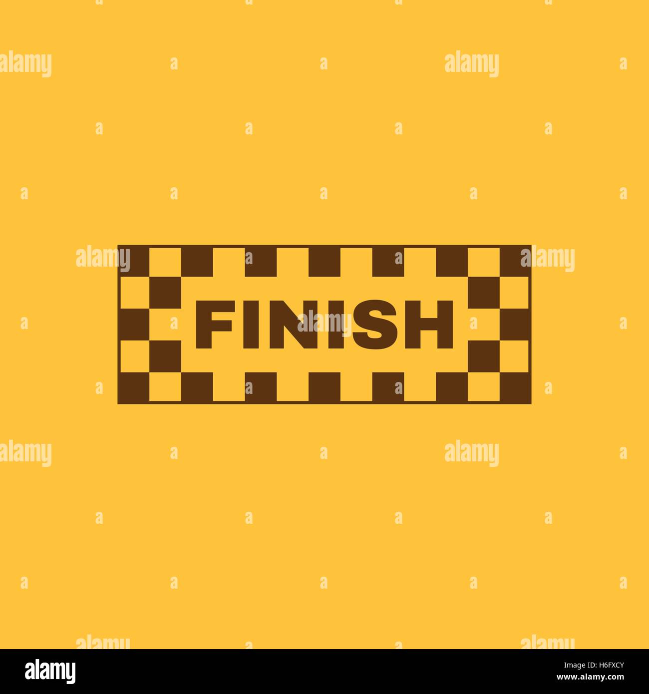 The finish icon. Finish symbol. Flat illustration Stock Vector Image ...