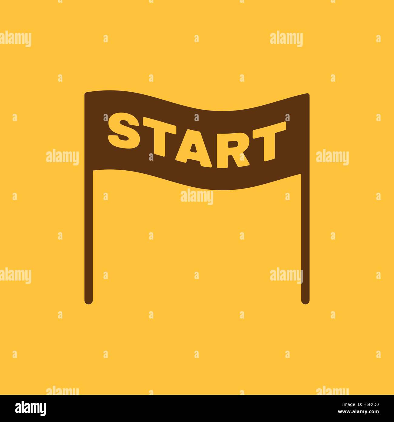 The start icon. Start symbol. Flat illustration Stock Vector Image ...
