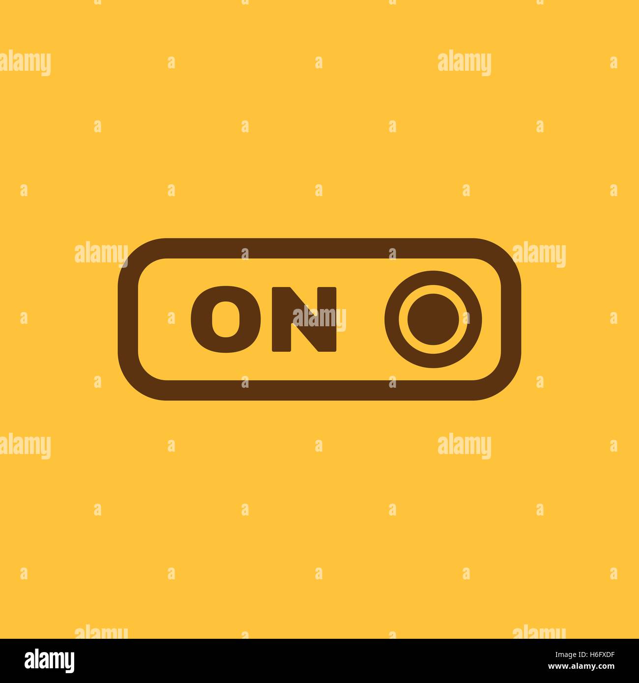 The on button icon. Switch symbol. Flat illustration. Button Stock ...