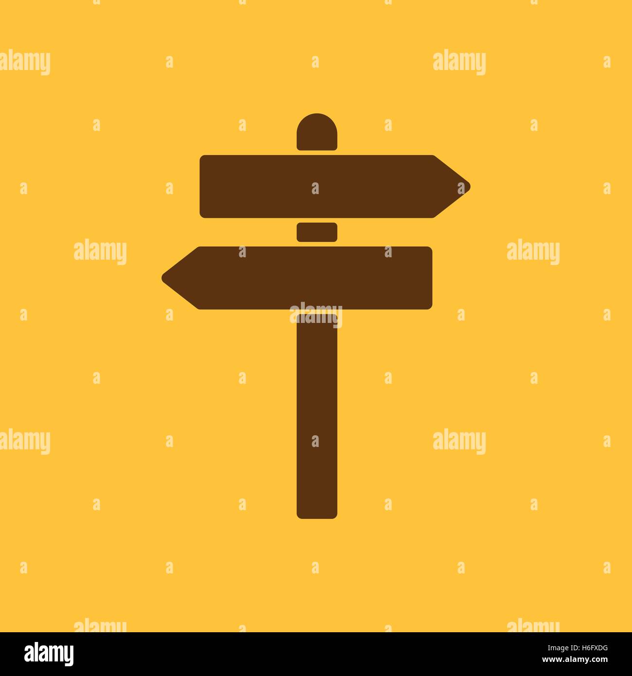 The signpost icon. Pointer symbol. Flat illustration Stock Vector Image ...