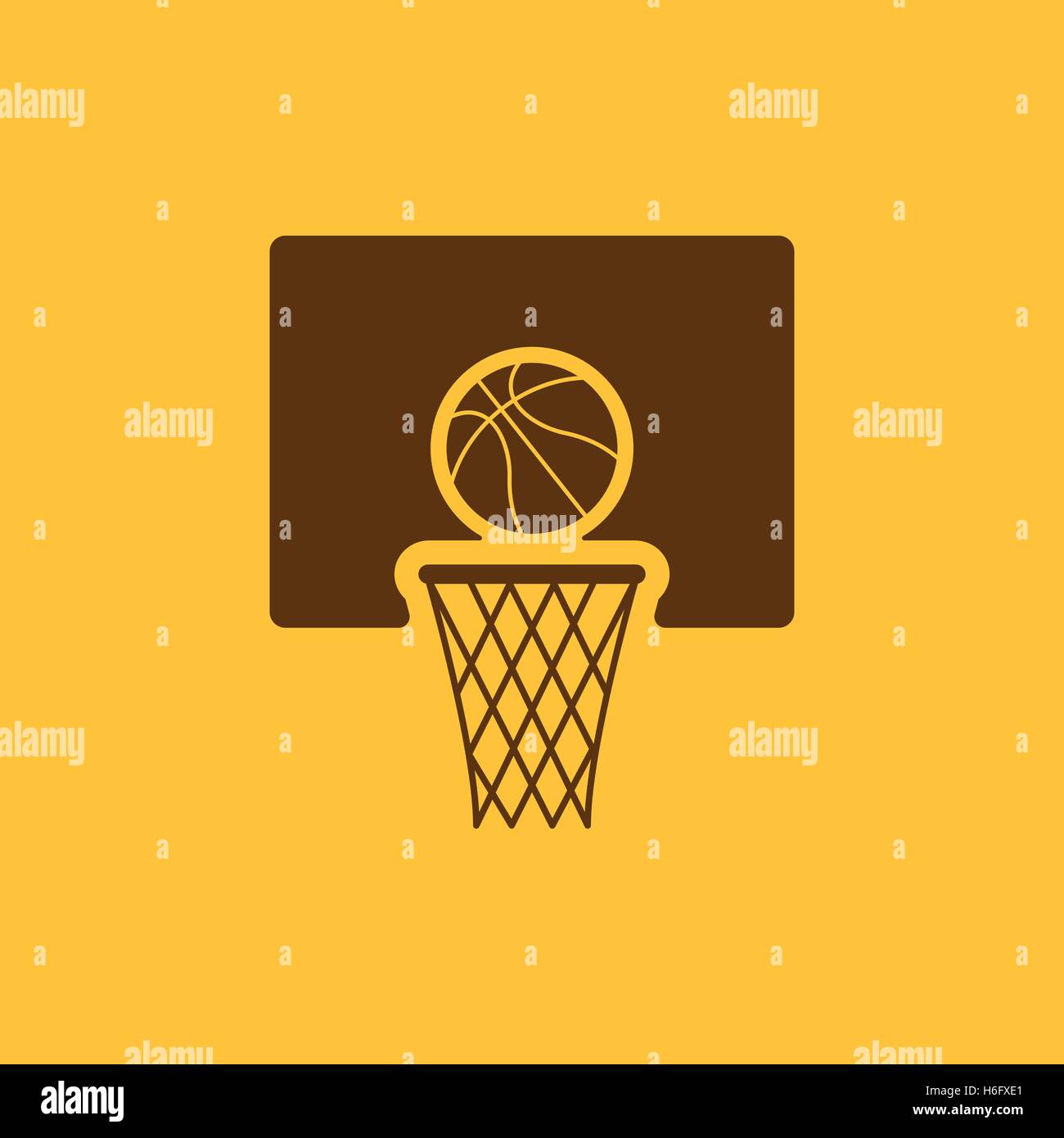 The basketball icon. Game symbol. Flat illustration Stock Vector Image ...