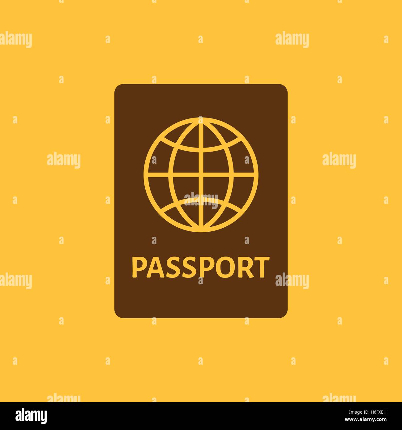 The passport icon. Travel symbol. Flat illustration Stock Vector Image ...