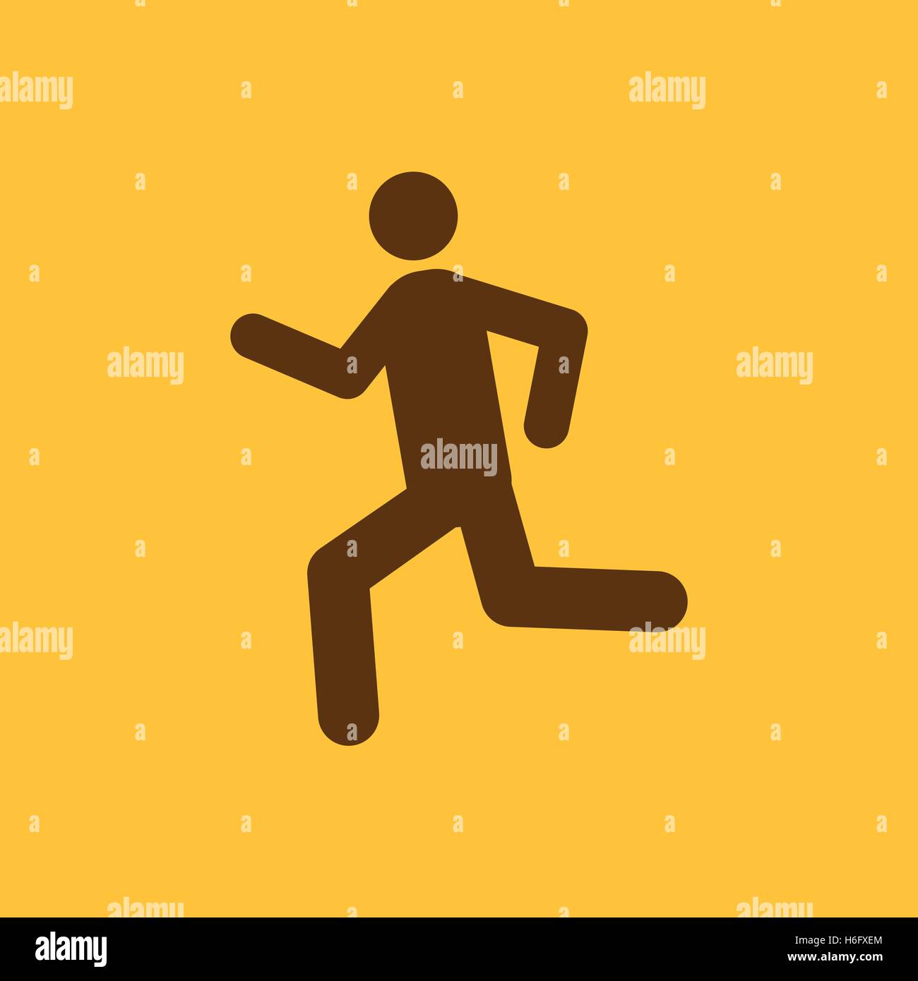 The man running icon. Run symbol. Flat illustration Stock Vector Image ...