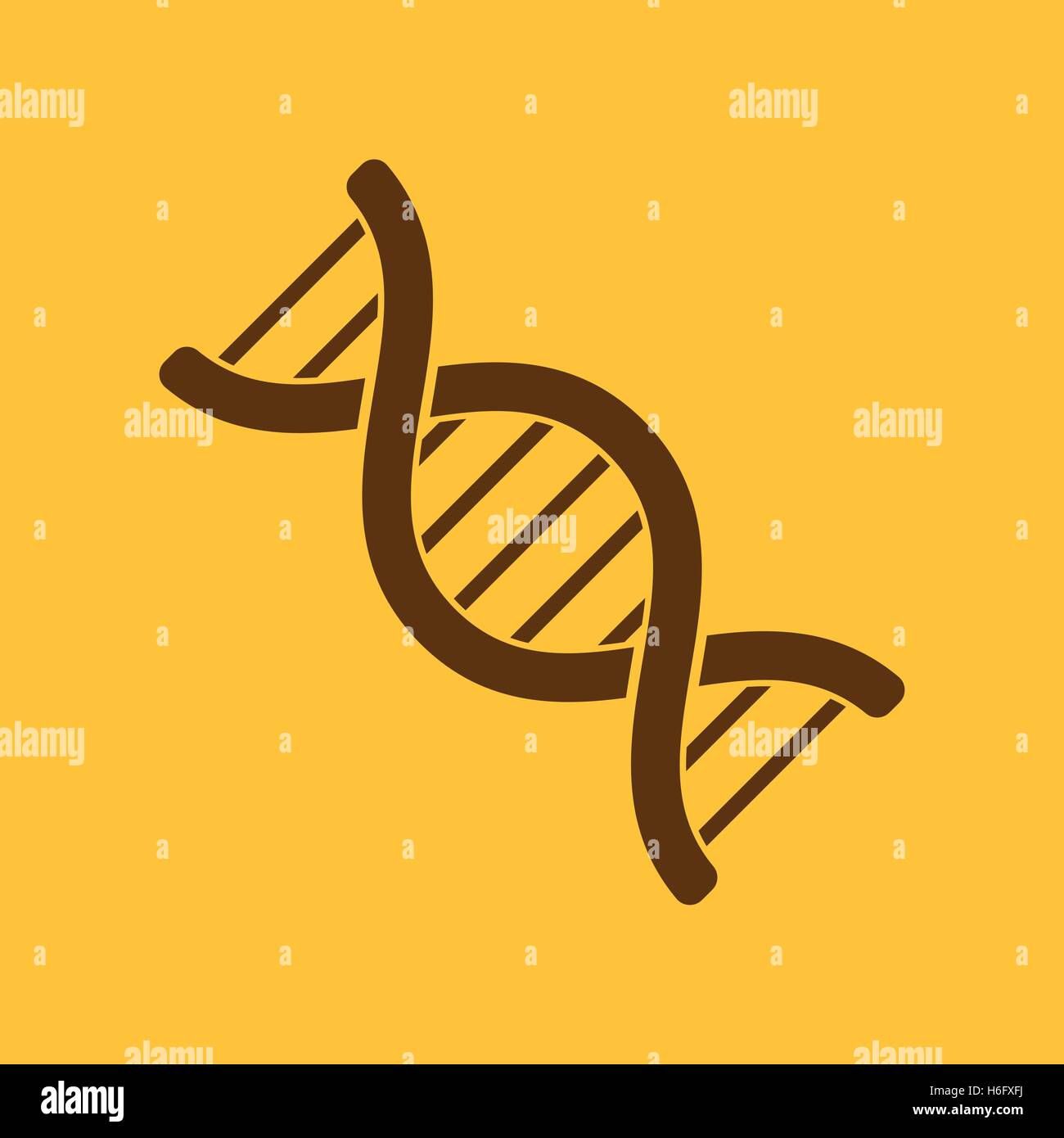 The dna icon. Genetic symbol. Flat illustration Stock Vector Image ...
