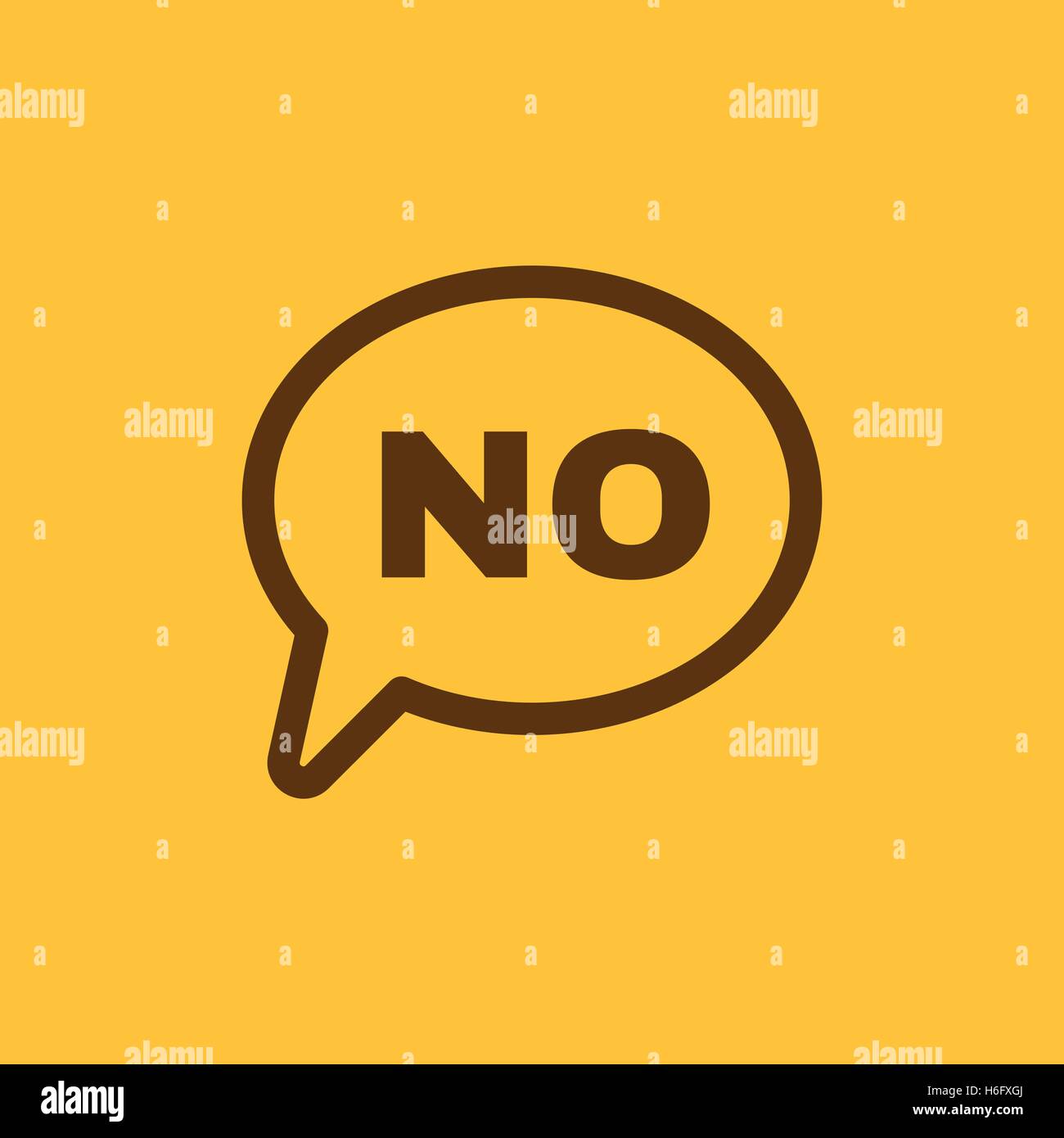 The NO Speech Bubble Icon No Symbol Flat Vector Illustration Stock the-no-speech-bubble-icon-no-symbol-flat-vector-illustration-stock