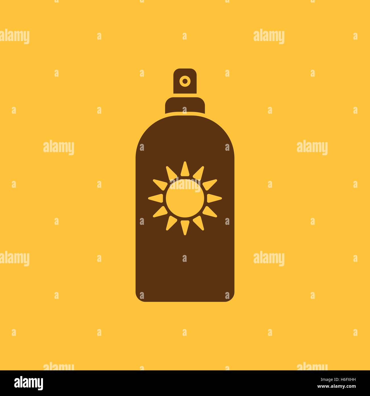 The sun cream icon. Sunscreen symbol. Flat Vector illustration Stock ...