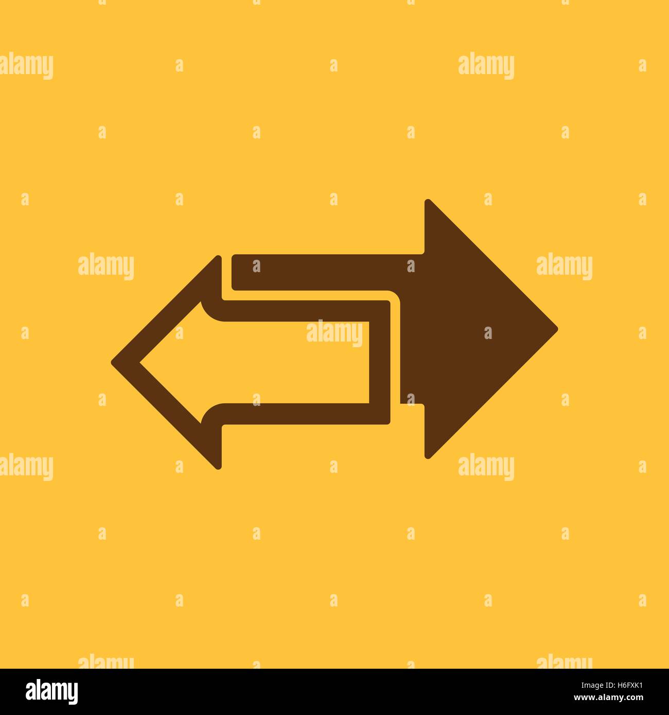 The left and right arrows icon. Arrows symbol. Flat Vector illustration ...