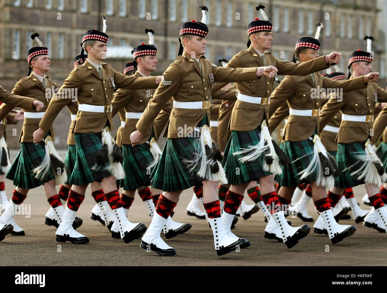 Corporal Warren Grant (centre) from The Royal Regiment of Scotland ...