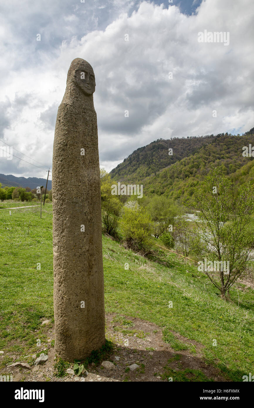 Ancient Warrior Turks. Stone statue Stock Photo - Alamy