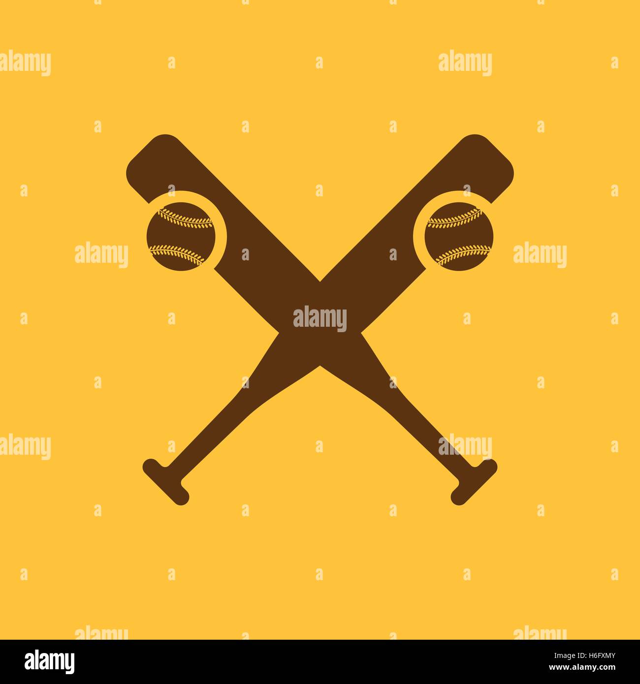 Baseball icon. Sport symbol. Flat Vector illustration Stock Vector ...