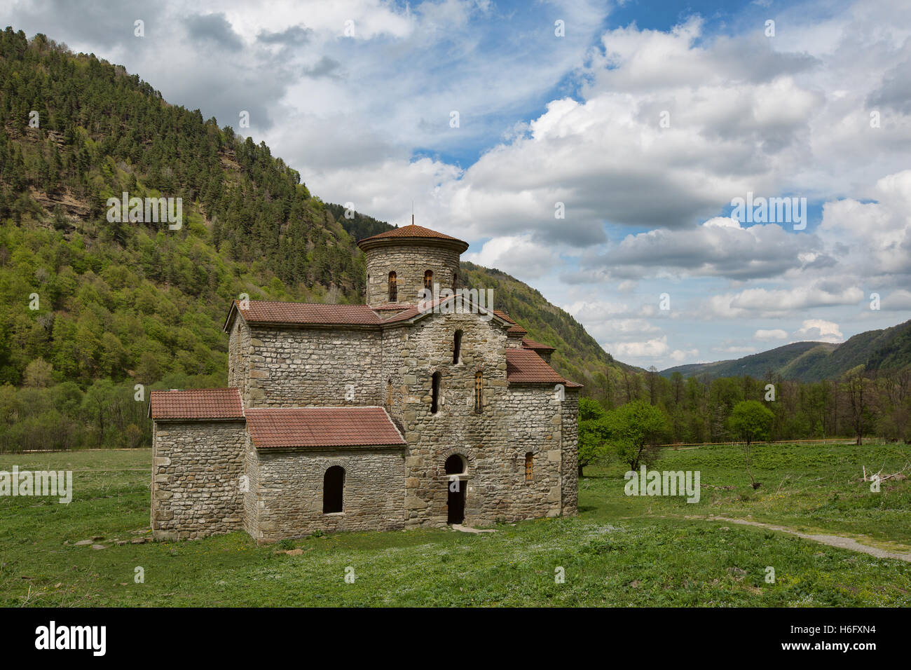 Ancient Temple in Arhys. Karachay-Cherkess Republic Stock Photo - Alamy