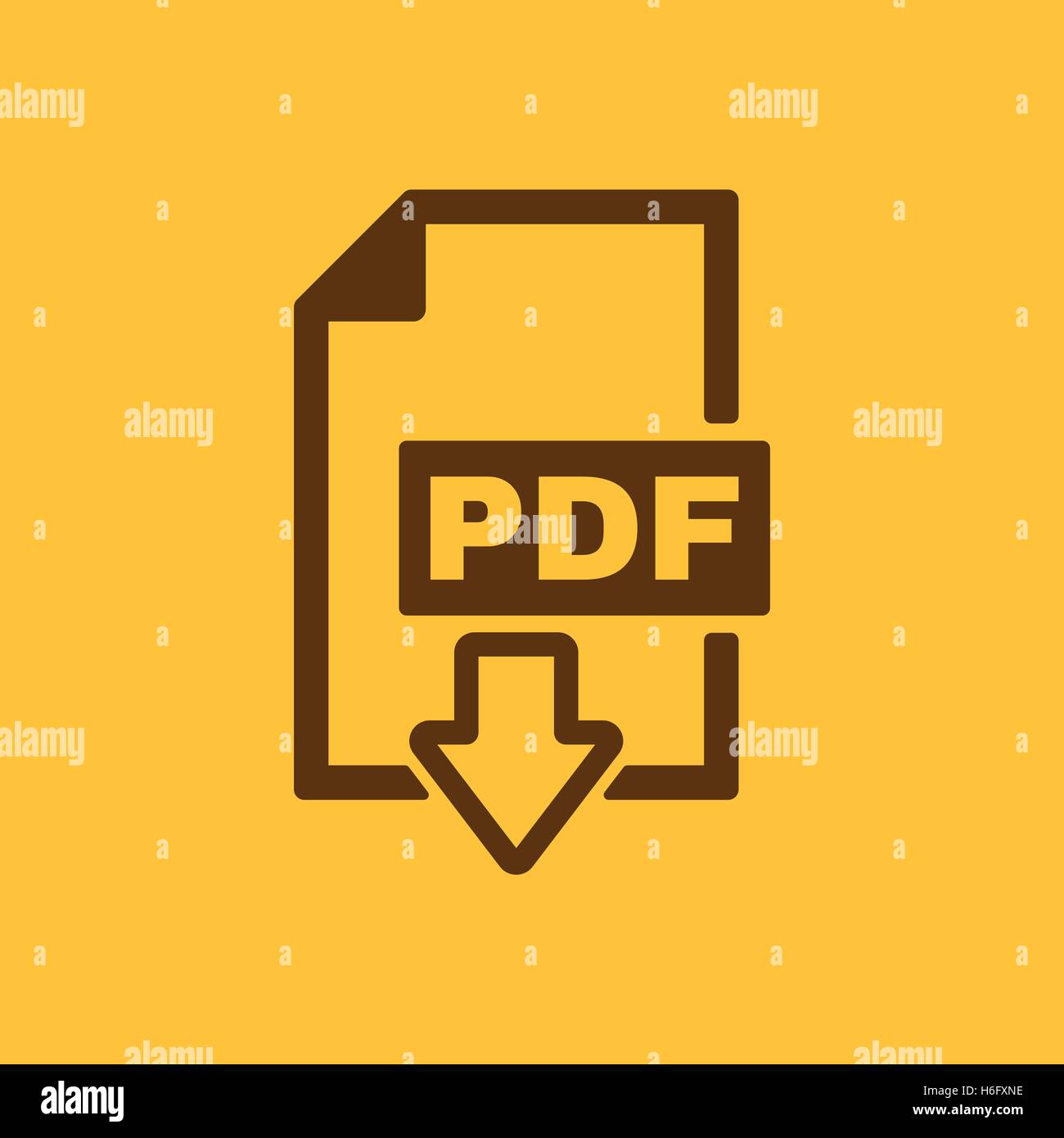 The PDF icon. File format symbol. Flat Vector illustration Stock Vector ...