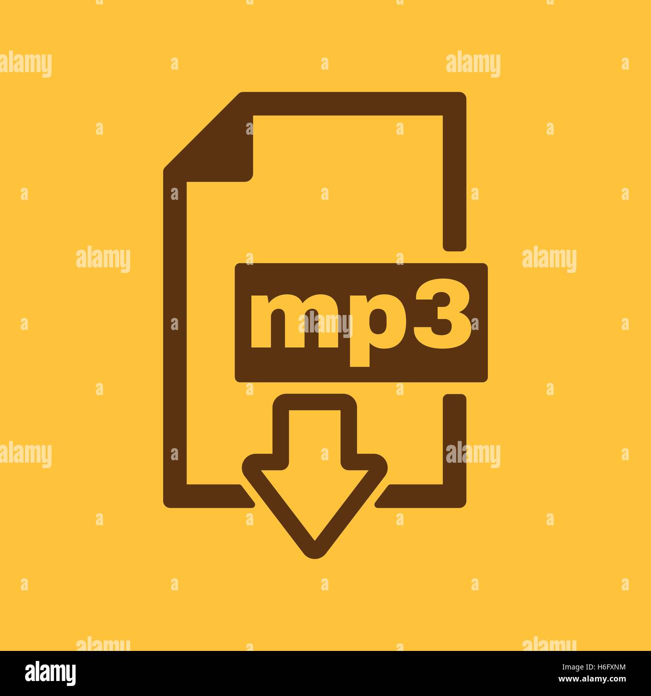 The mp3 icon. File audio format symbol. Flat Vector illustration ...