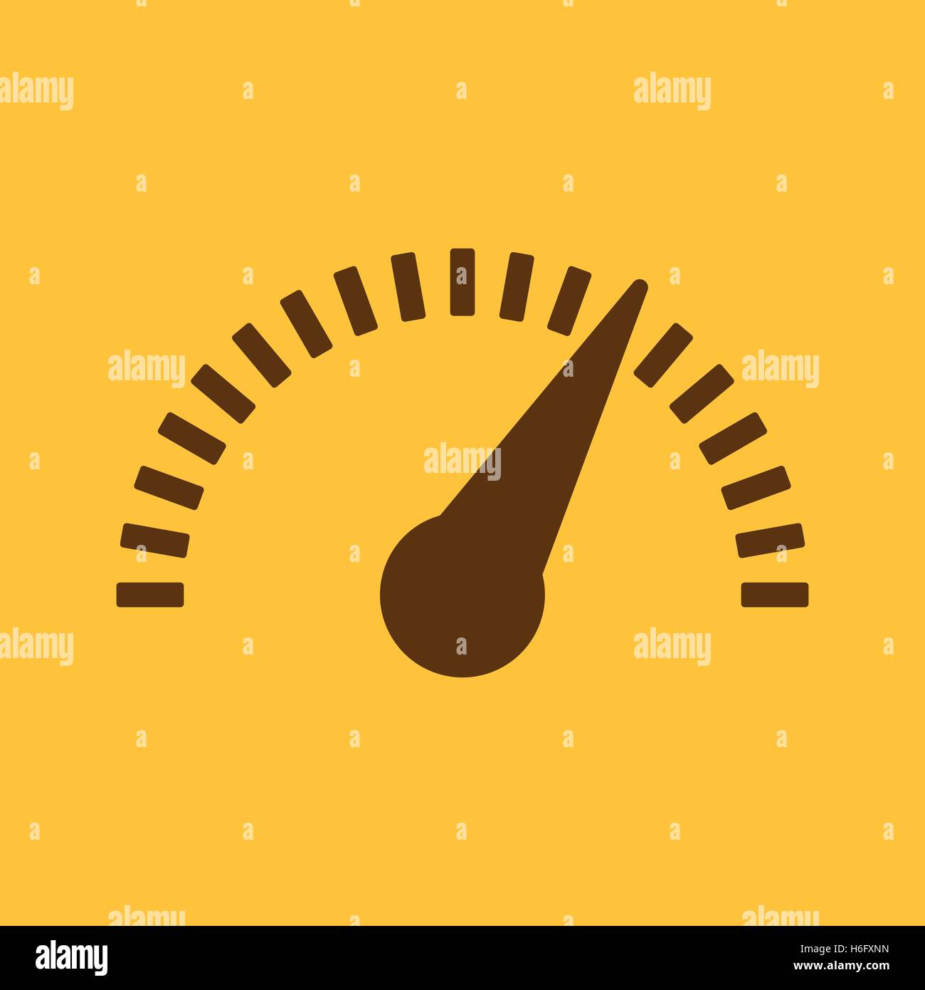 The tachometer, speedometer and indicator icon. Performance measurement ...