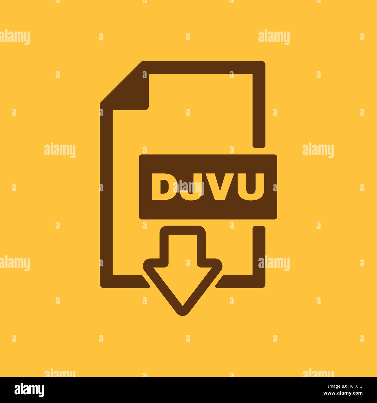 The DJVU icon. File format symbol. Flat Vector illustration Stock ...