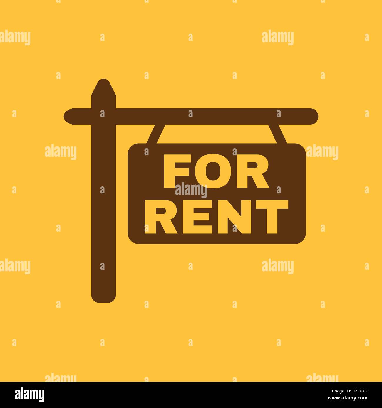 The for rent icon. Rent symbol. Flat Vector illustration Stock Vector ...