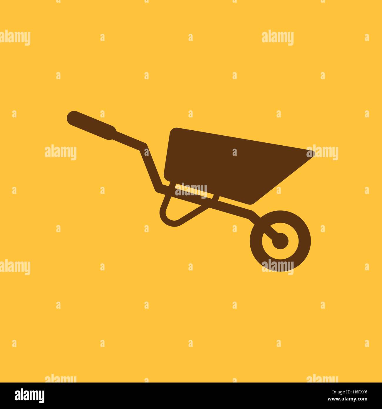 The wheelbarrow icon. Barrow symbol. Flat Vector illustration Stock ...