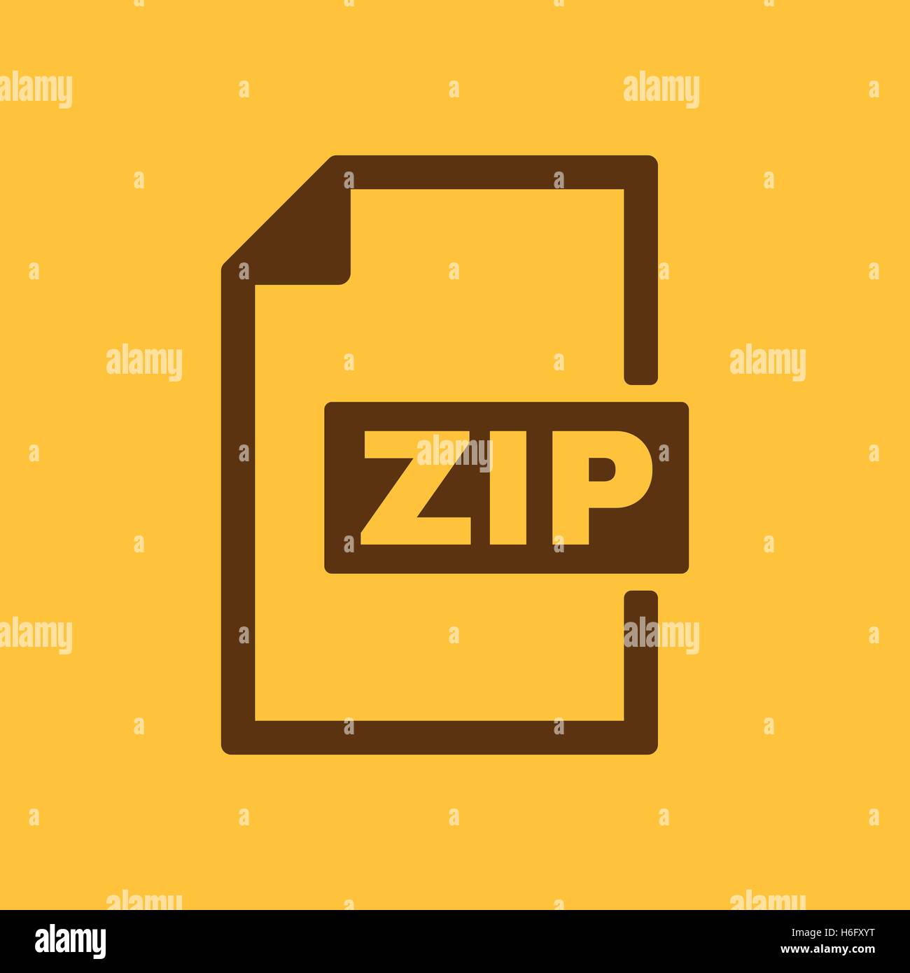The ZIP file icon. Archive, compressed symbol. Flat Vector illustration ...