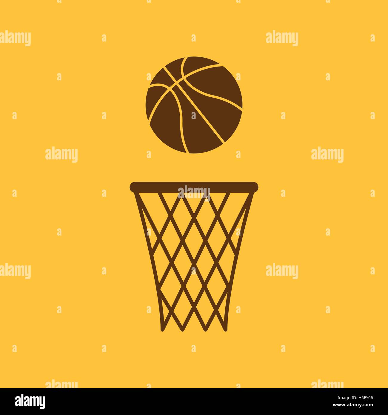 The basketball icon. Game symbol. Flat Vector illustration Stock Vector ...