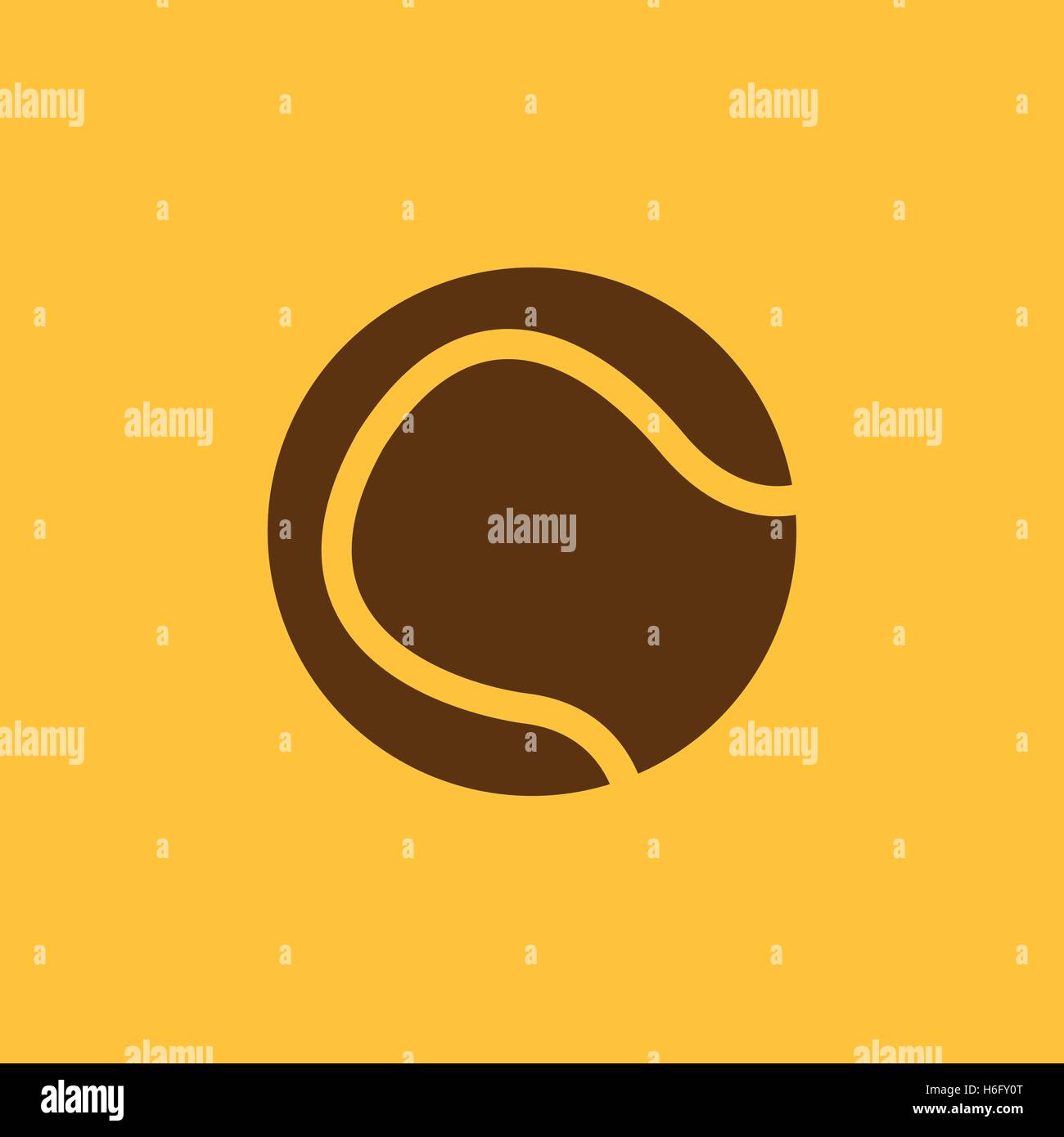 The tennis ball icon. Sport symbol. Flat Vector illustration Stock ...