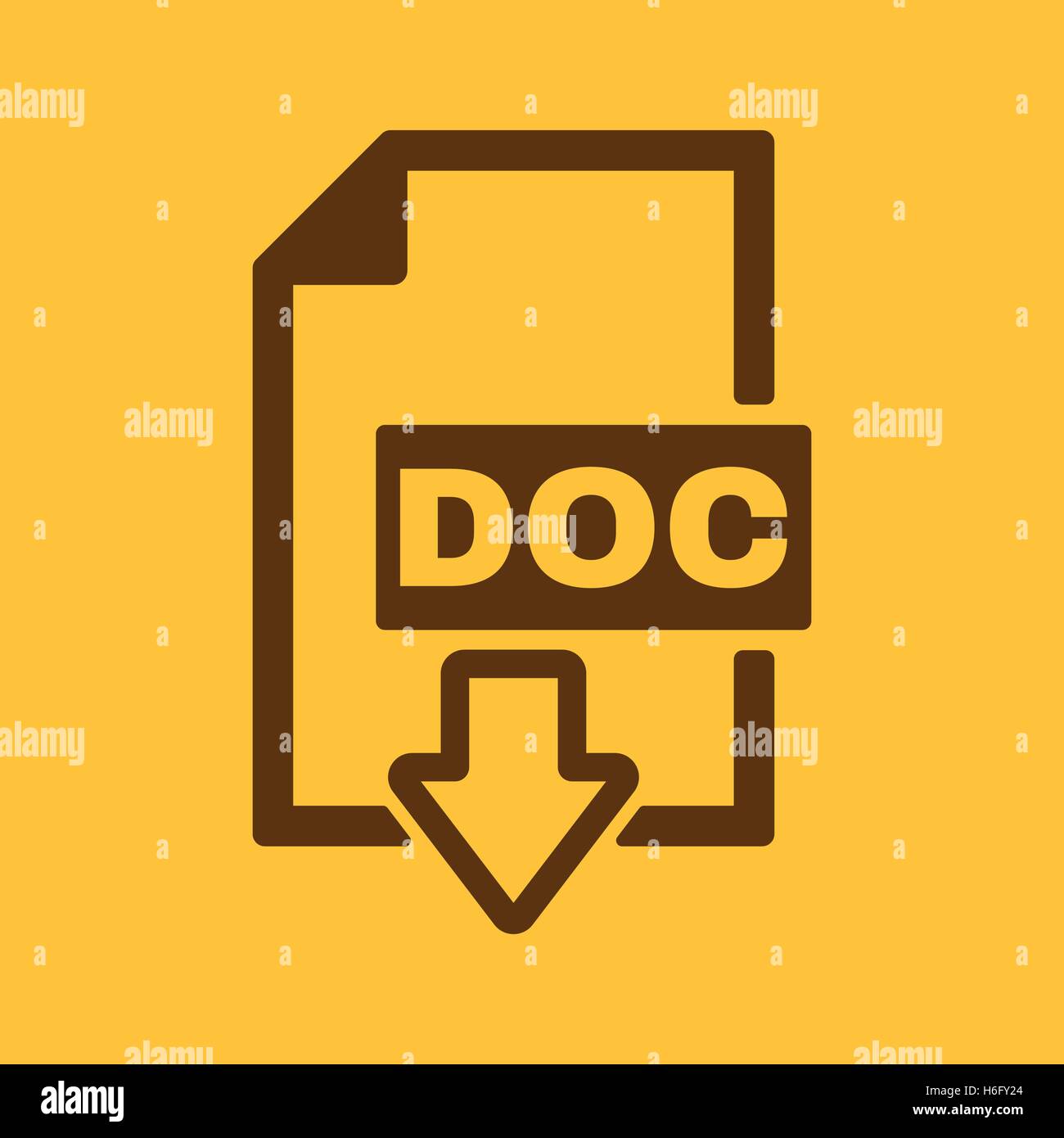 The DOC icon. Text file format symbol. Flat Vector illustration Stock ...