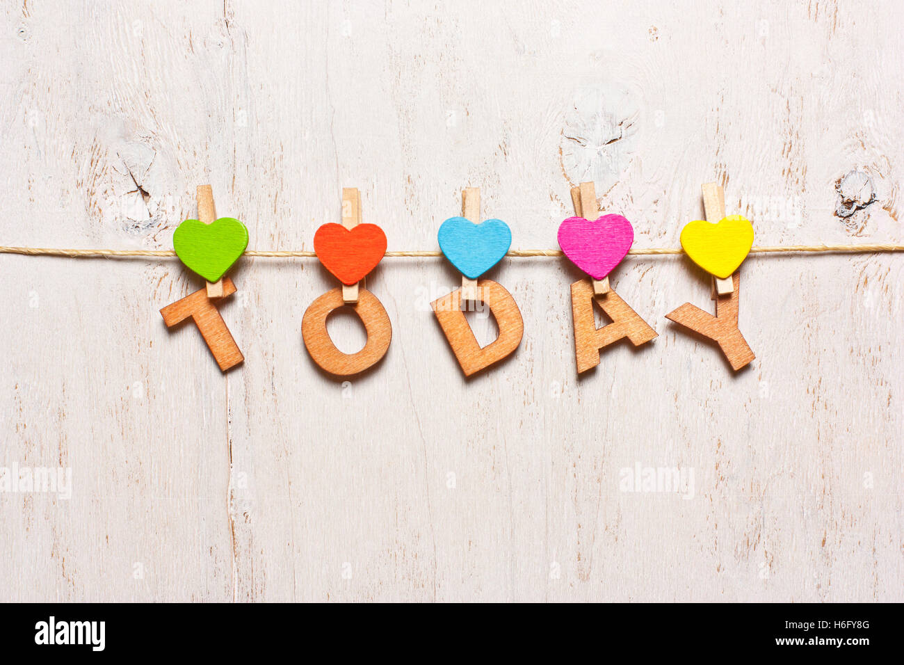 word "today" from wooden letters on a white background Stock Photo - Alamy
