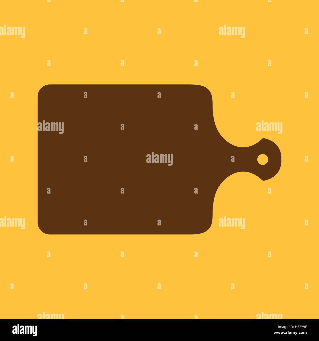 The cutting board icon. Chopping Board symbol. Flat Vector illustration ...